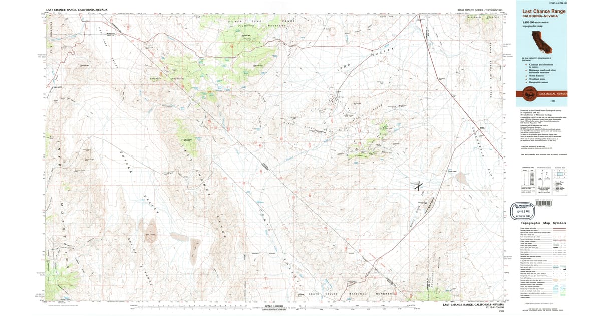 1980s Maps of Oasis, CA | Pastmaps