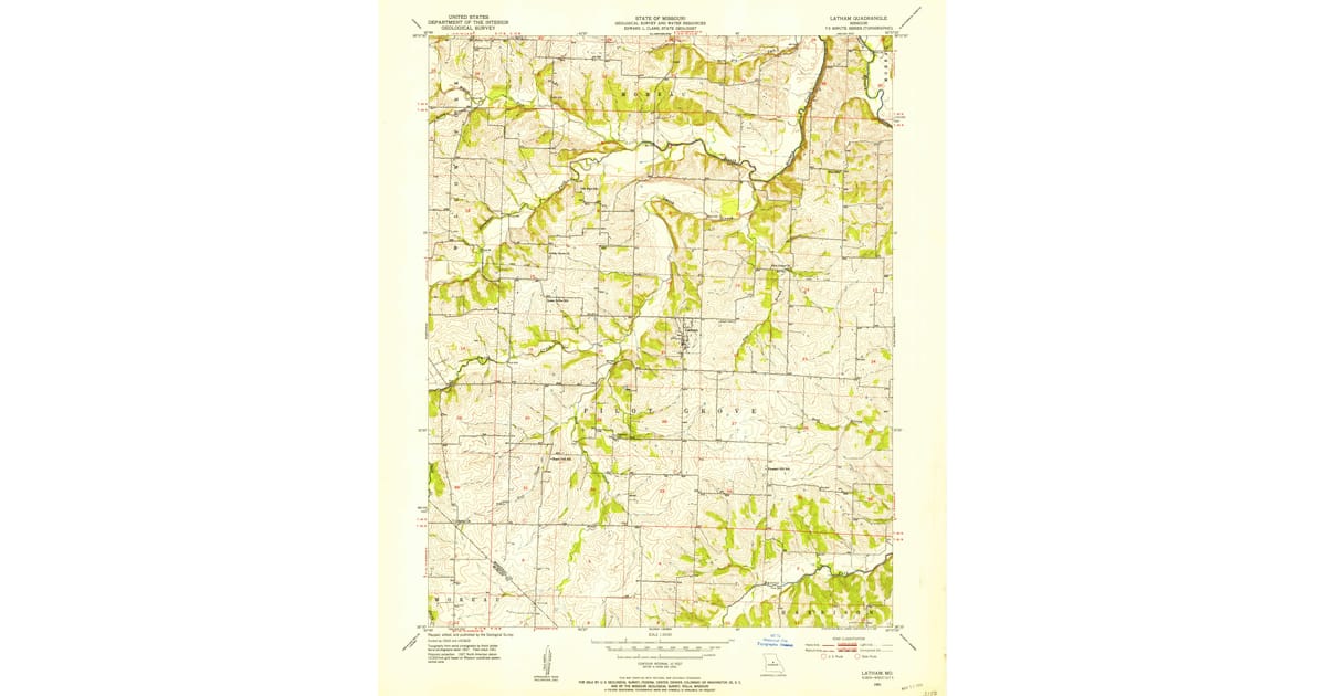1951 Map of Latham, MO — High-Res | Pastmaps