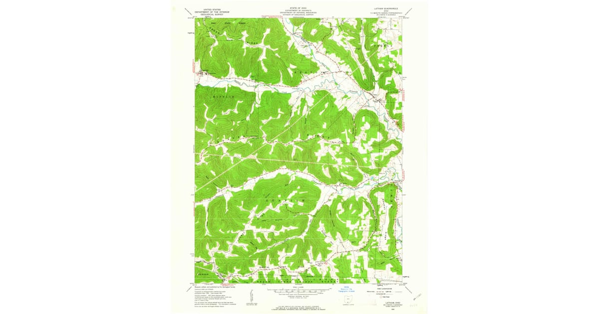 1961 Map of Latham, Pike County, OH — High-Res | Pastmaps