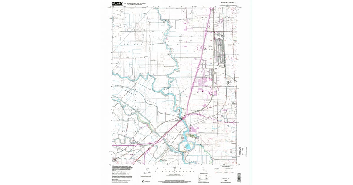 1996 Map of Lathrop, CA — High-Res | Pastmaps