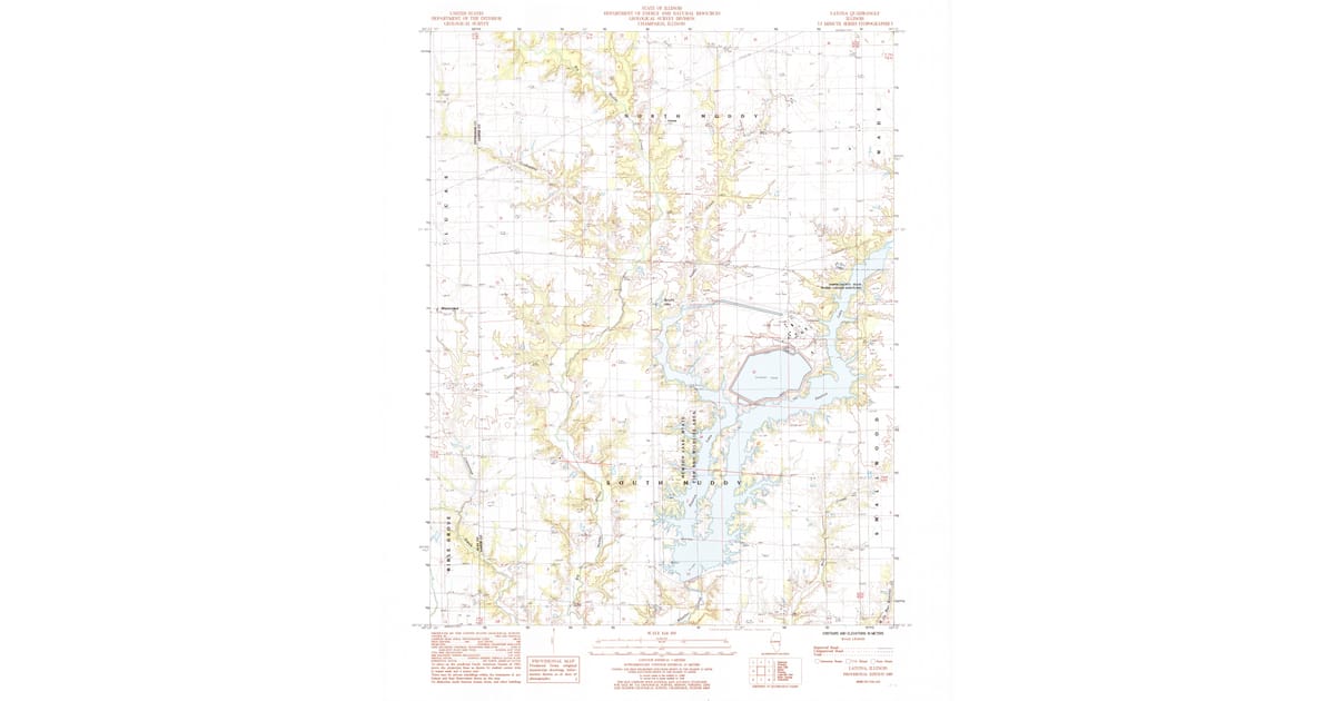 1985 Map of Latona, Jasper County, IL — High-Res | Pastmaps