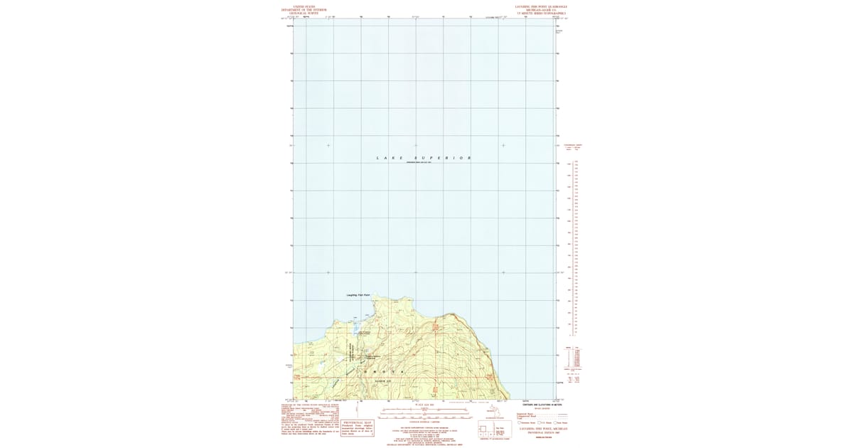 1985 Map of Laughing Fish Point, Alger County, MI — High-Res | Pastmaps