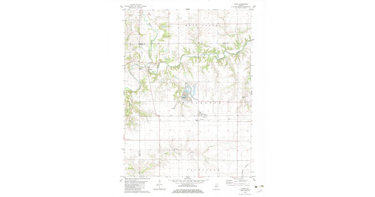 1982 Map of Laura, Peoria County, IL — High-Res | Pastmaps