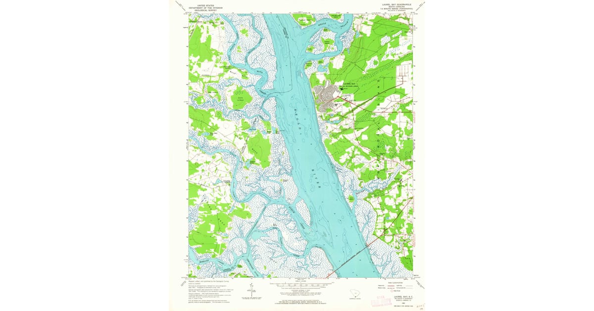 1962 Map of Laurel Bay, SC — High-Res | Pastmaps