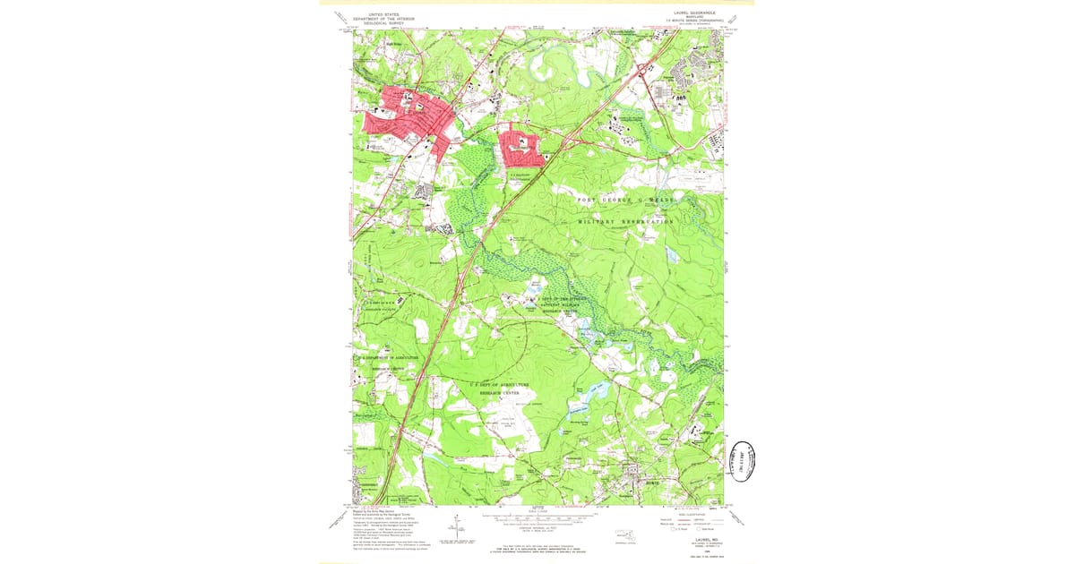 1965 Map of Laurel, MD — High-Res | Pastmaps