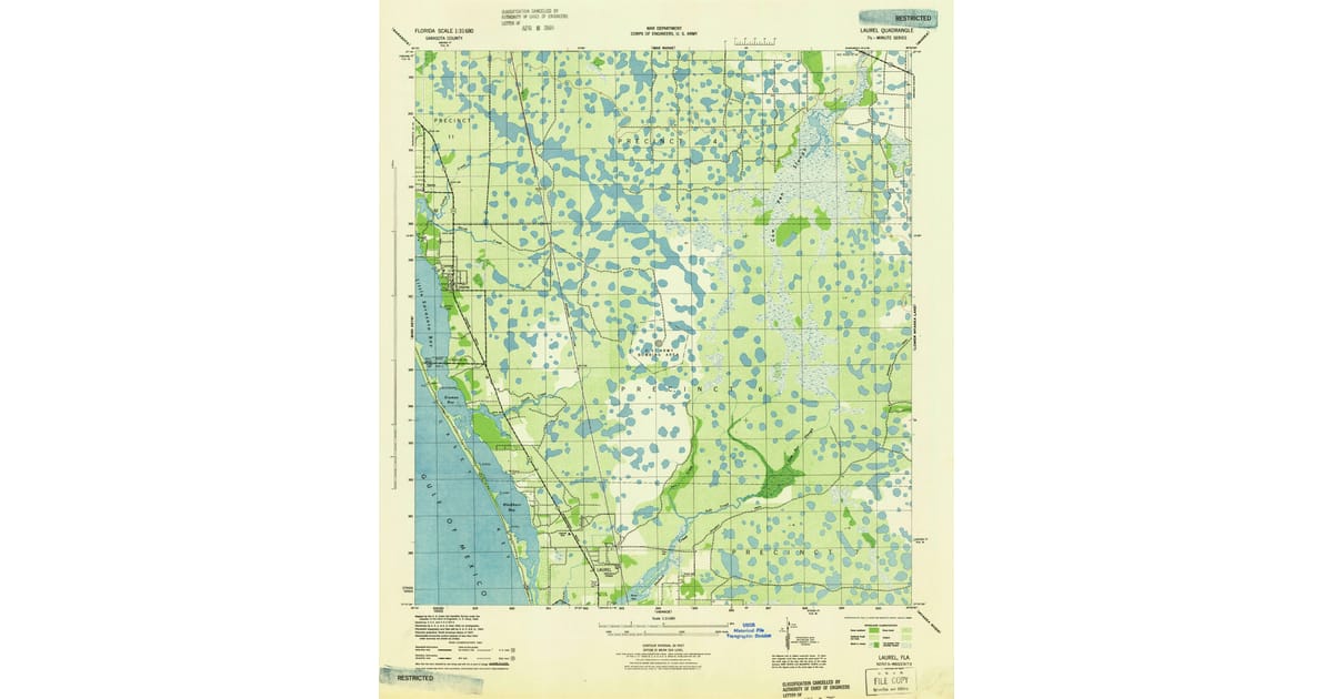 1944 Map of Laurel, FL — High-Res | Pastmaps