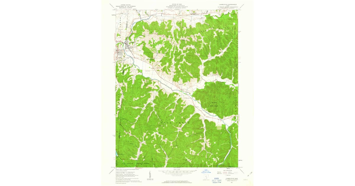 1961 Map of Laurelville, OH — High-Res | Pastmaps