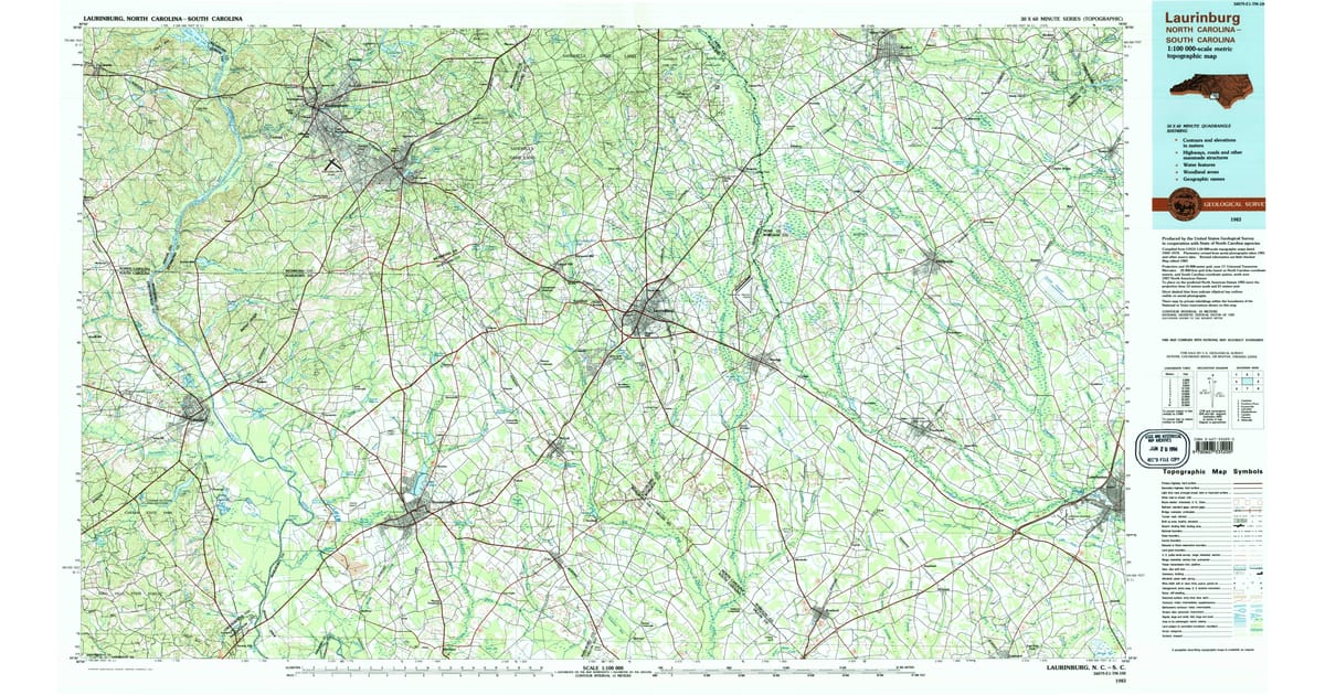 1980s Maps of Hasty, NC | Pastmaps