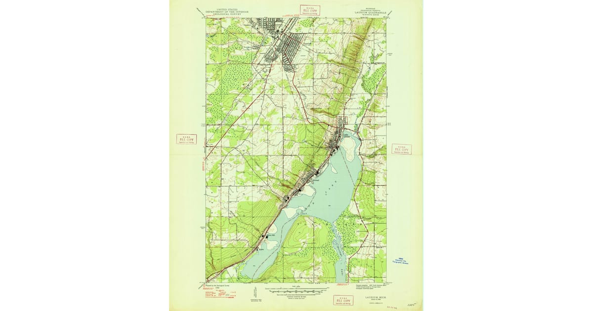 1948 Map of Laurium, MI — High-Res | Pastmaps