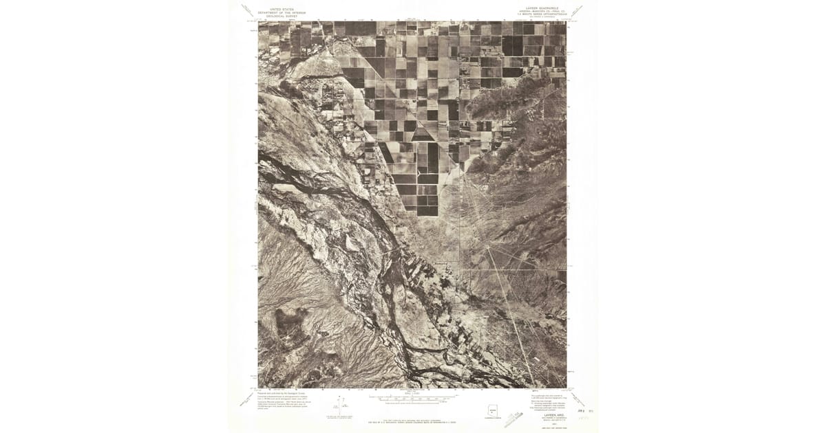 1971 Map of Laveen, Maricopa County, AZ — High-Res | Pastmaps