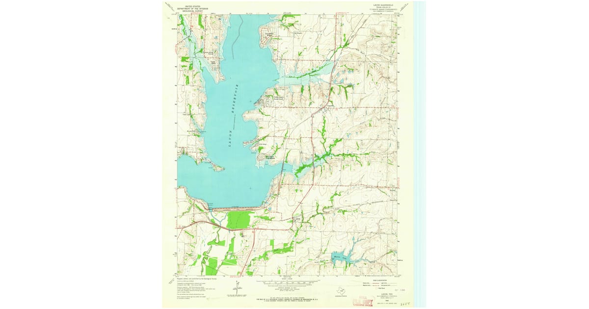 1963 Map of Lavon, TX — High-Res | Pastmaps
