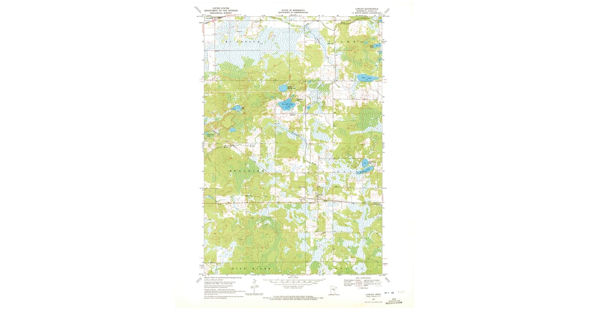 1969 Map of Lawler, Aitkin County, MN — High-Res | Pastmaps