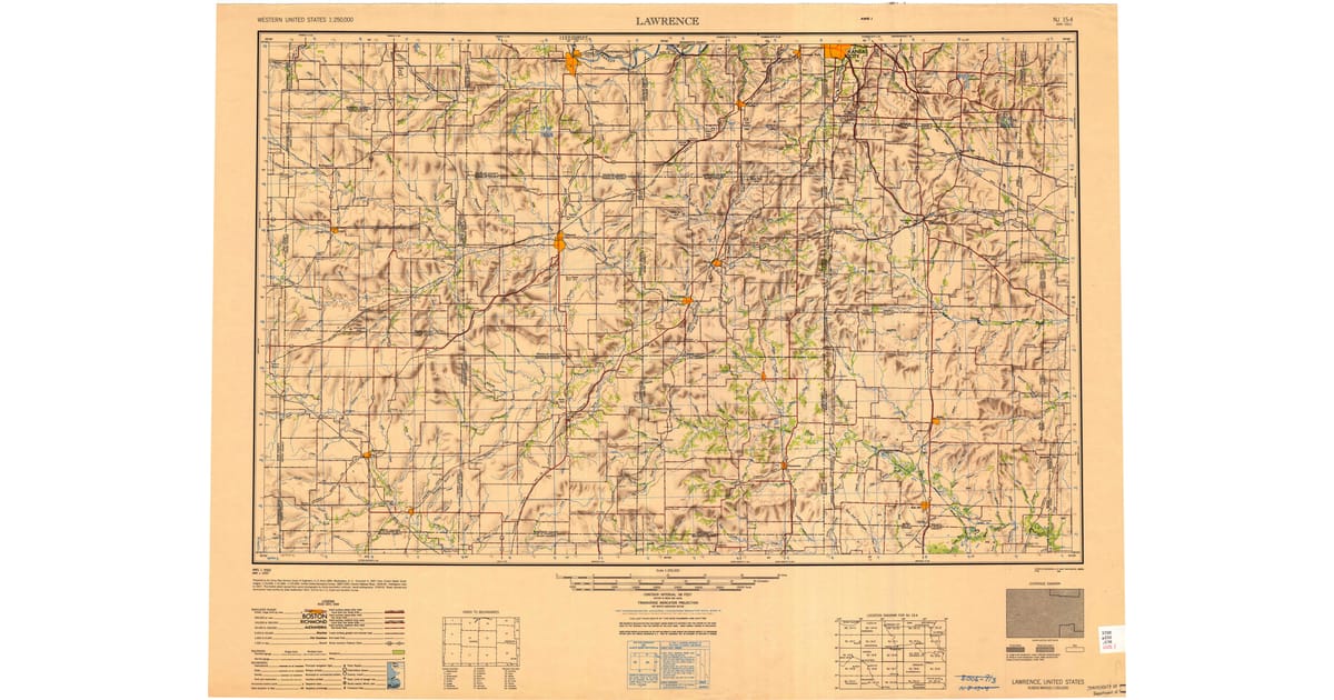 1950s Maps of Lane, KS | Pastmaps