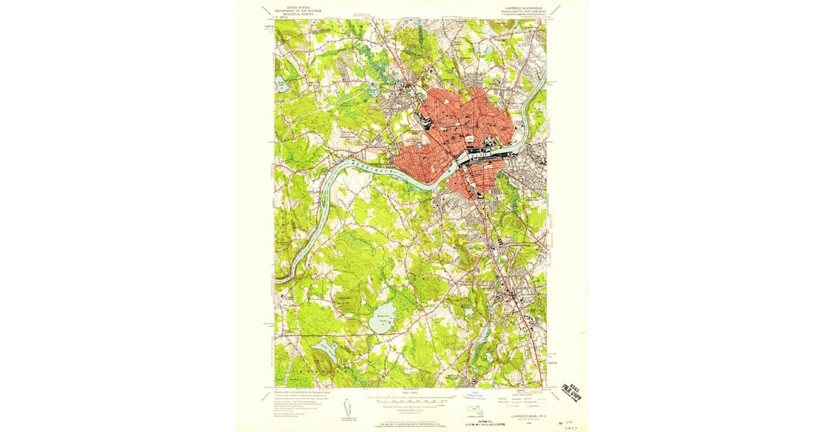 1955 Map of Lawrence, MA — High-Res | Pastmaps