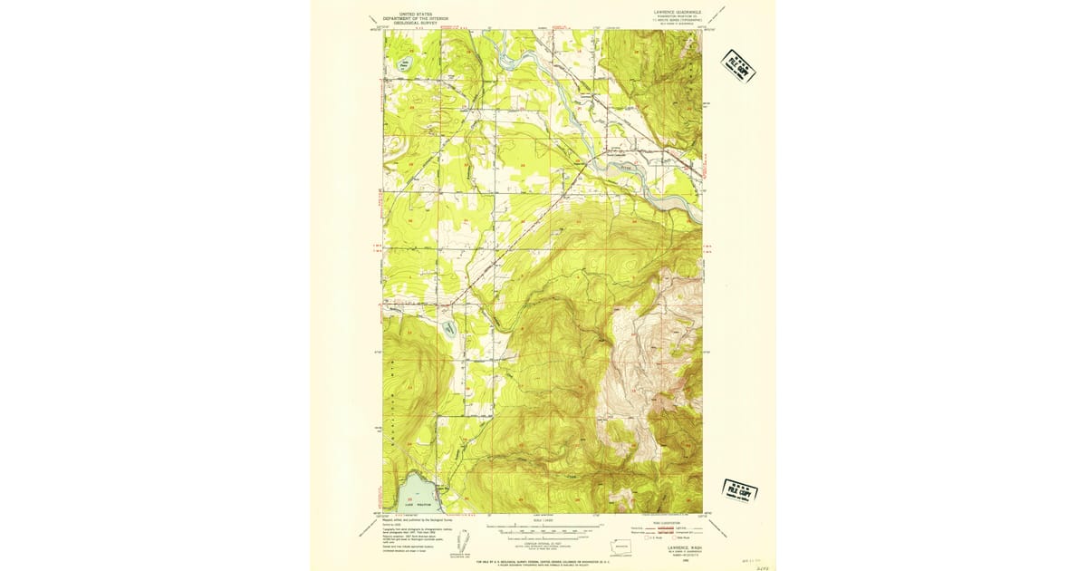 1952 Map of Lawrence, Whatcom County, WA — High-Res | Pastmaps
