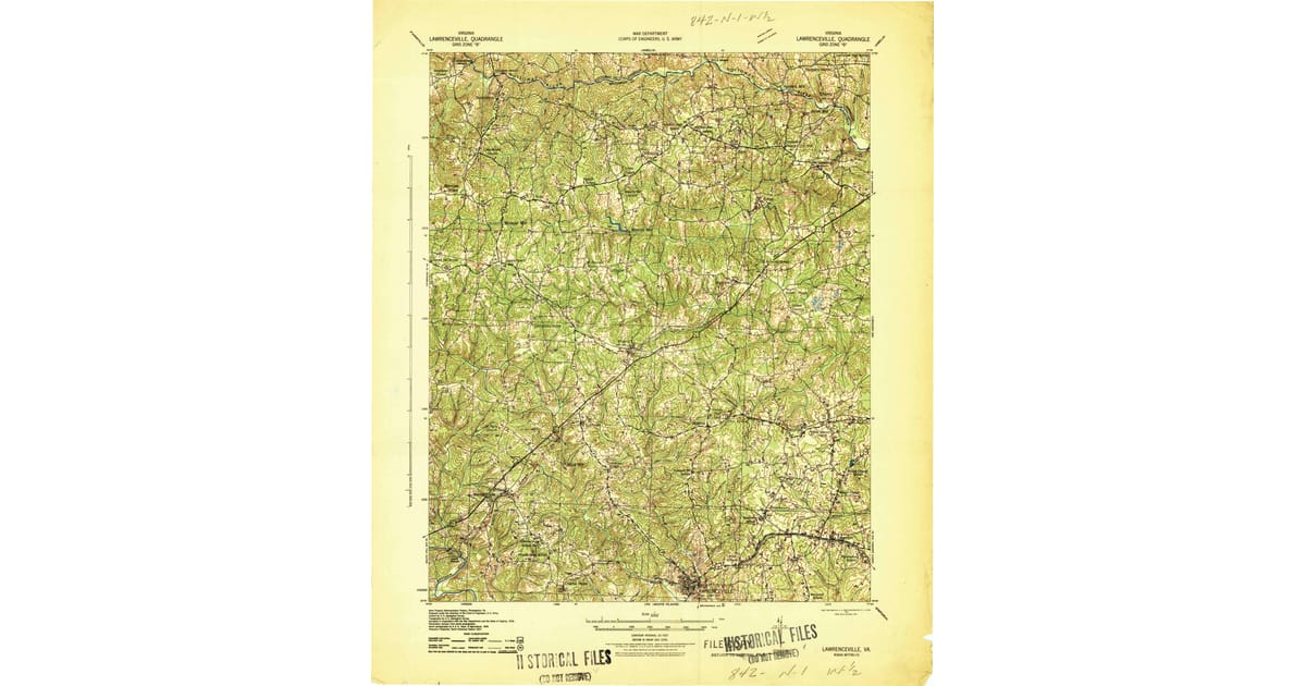 1942 Map of Lawrenceville, VA — High-Res | Pastmaps
