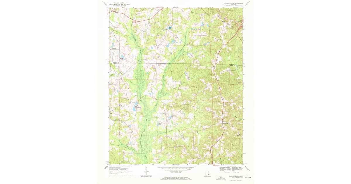 1969 Map of Lawrenceville, Henry County, AL — High-Res | Pastmaps