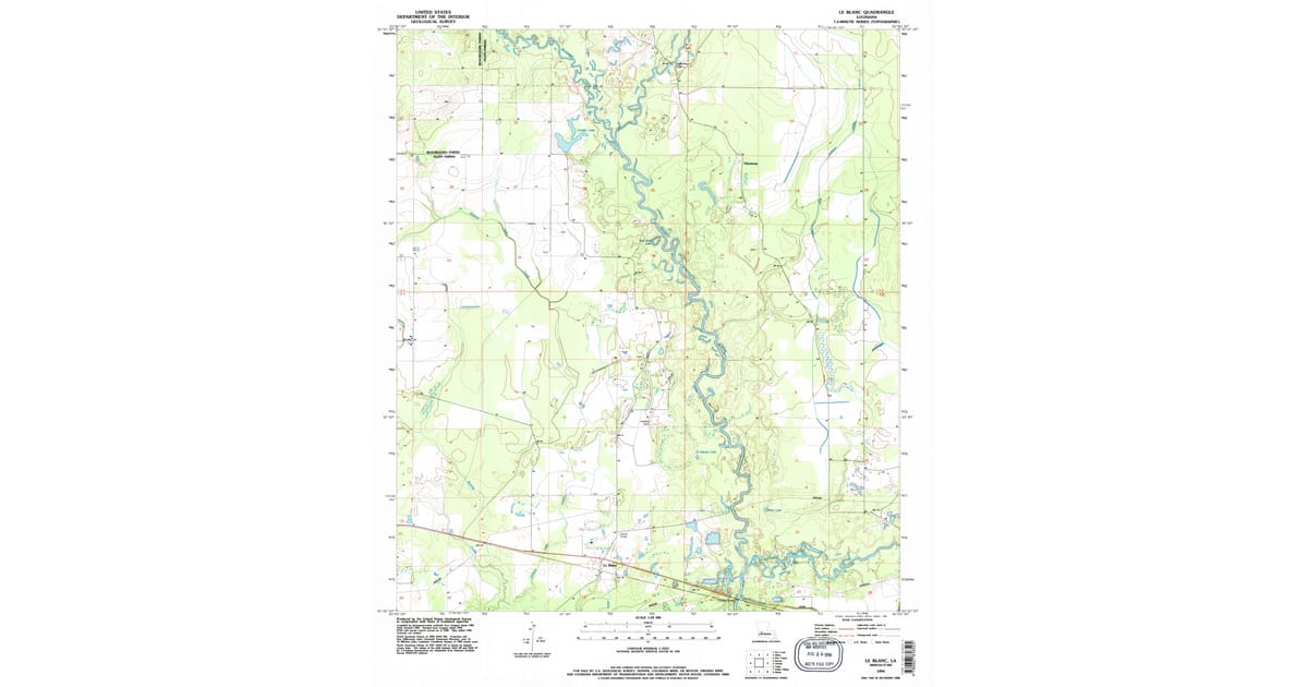 1994 Map of Le Blanc, Allen Parish, LA — High-Res | Pastmaps
