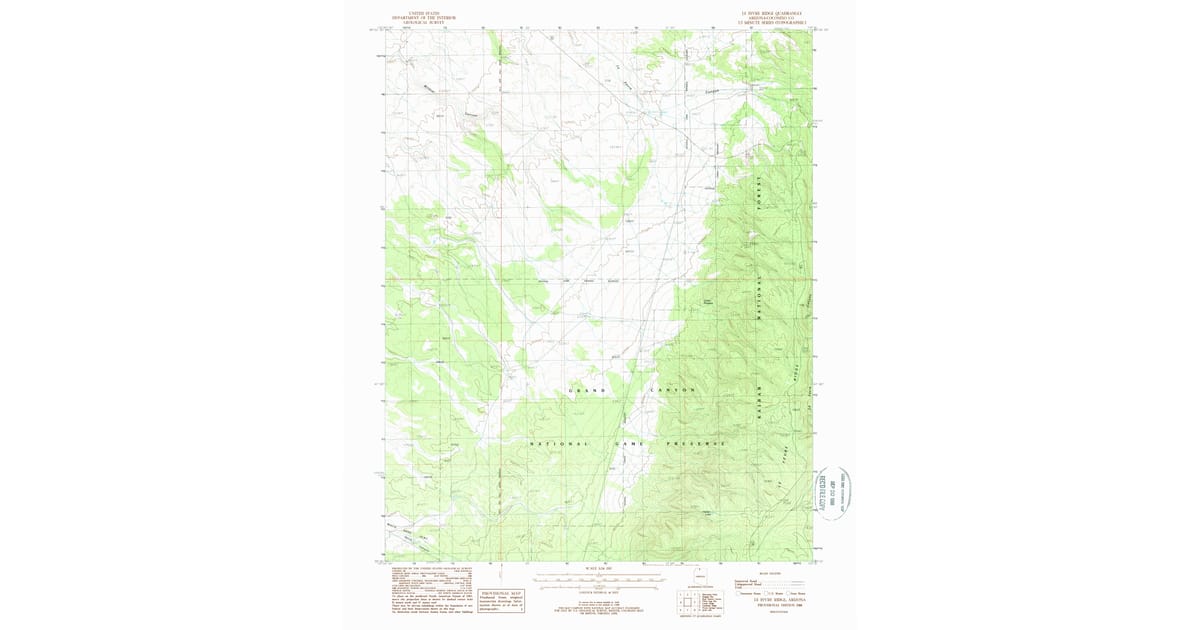 1988 Map of Le Fevre Ridge, Coconino County, AZ — High-Res | Pastmaps