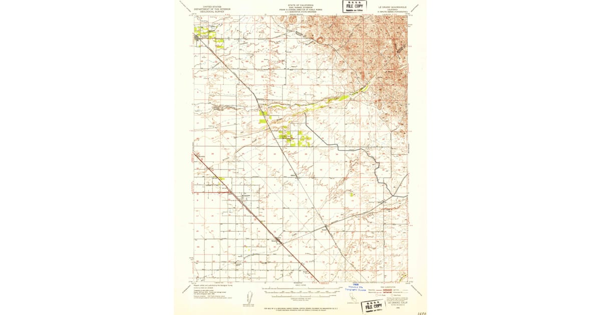 1946 Map of Le Grand, CA — High-Res | Pastmaps