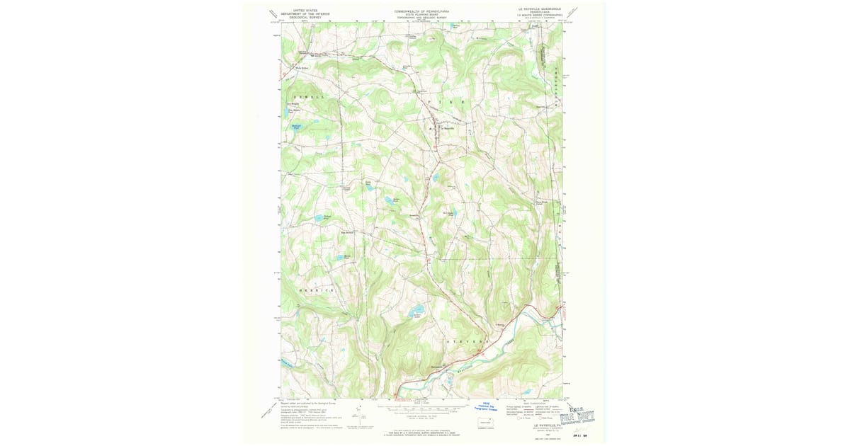 1967 Map of Le Raysville, PA — High-Res | Pastmaps