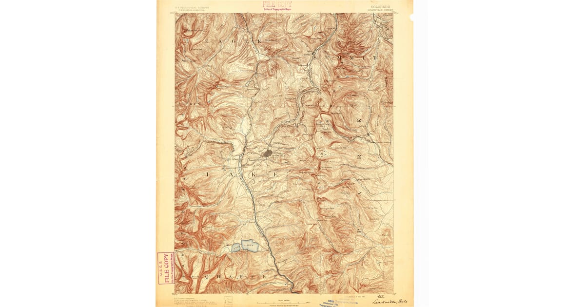 1891 Map of Leadville, CO — High-Res | Pastmaps