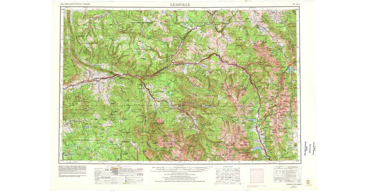 1957 Map of Leadville, CO — High-Res | Pastmaps