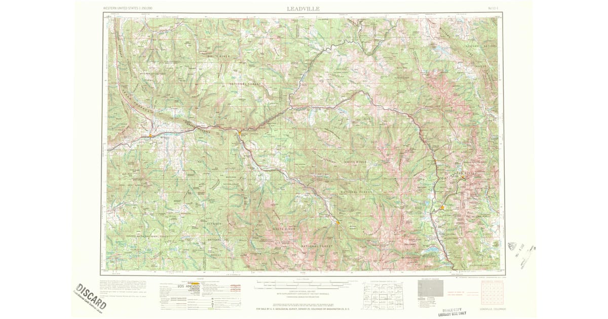 1964 Map of Leadville, CO — High-Res | Pastmaps