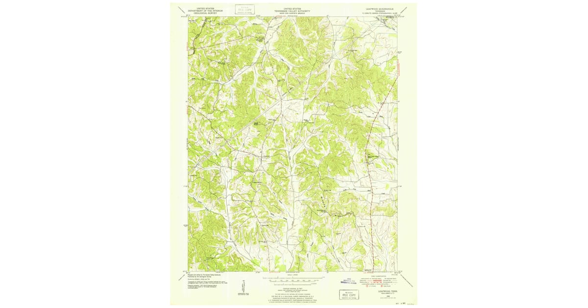 1949 Map of Leapwood, McNairy County, TN — High-Res | Pastmaps