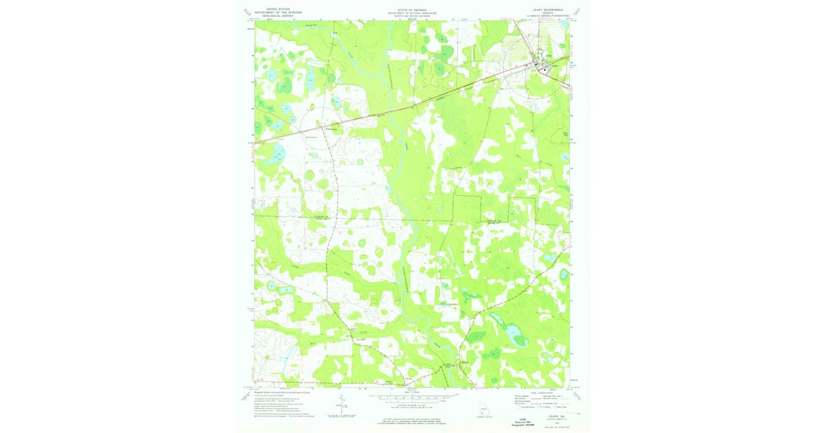 1974 Map of Leary, GA — High-Res | Pastmaps