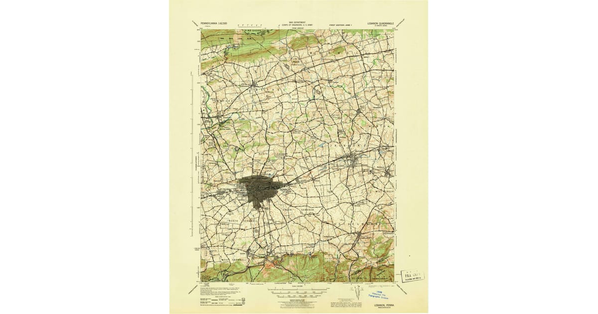 1900s (20th Century) Maps of North Cornwall, PA | Pastmaps