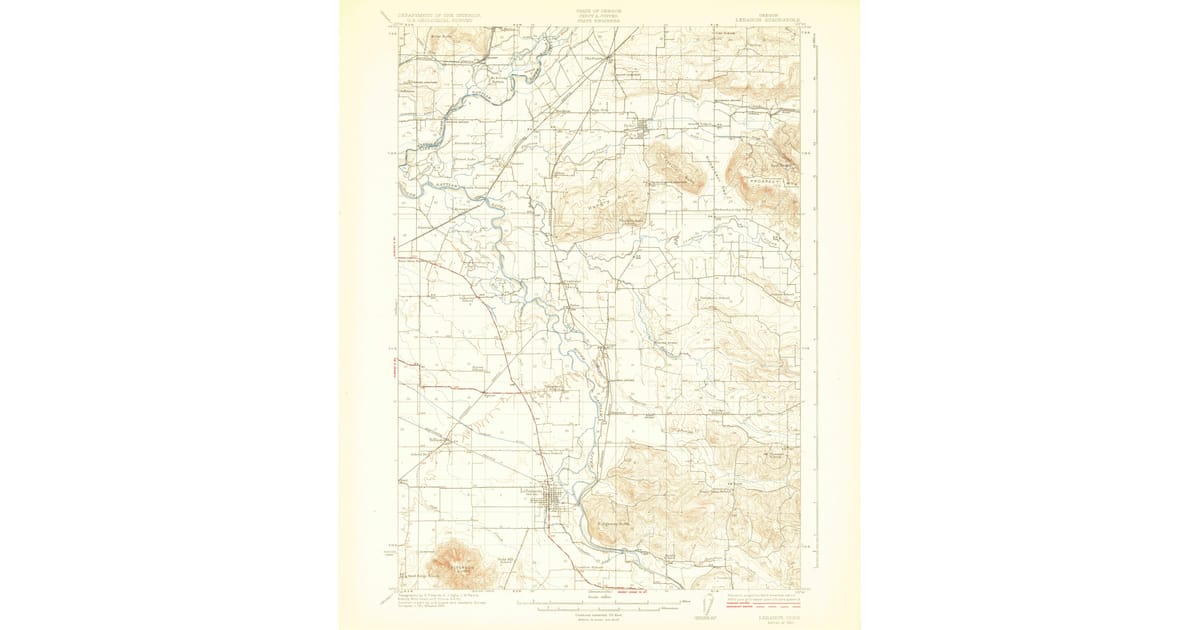 1924 Map of Lebanon, OR — High-Res | Pastmaps