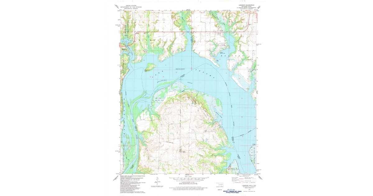 1982 Map of Lebanon, OK — High-Res | Pastmaps