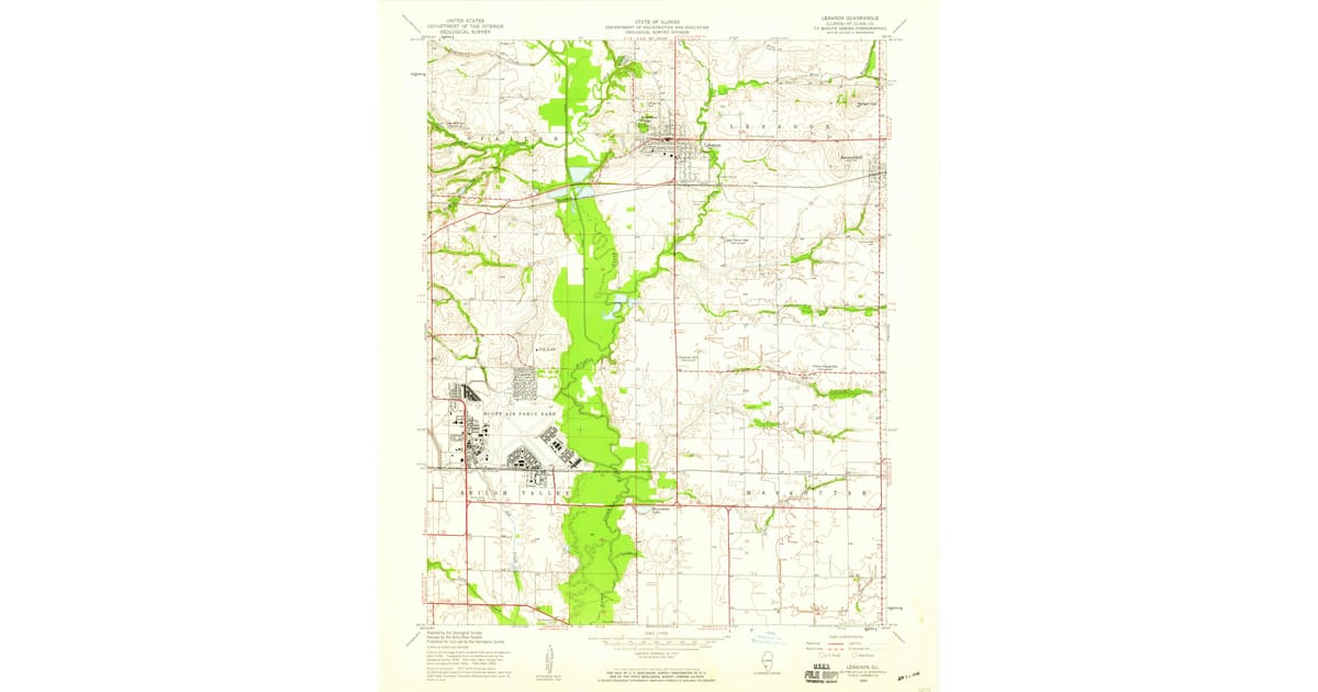 1954 Map of Lebanon, IL — High-Res | Pastmaps