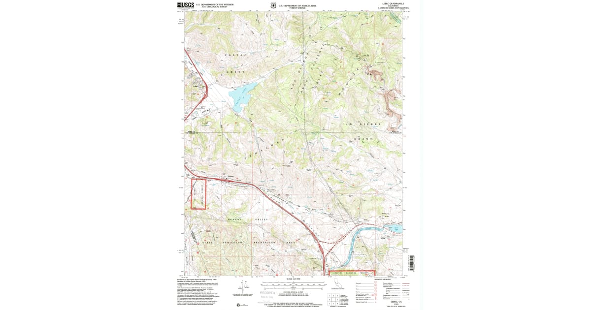 1995 Map of Lebec, CA — High-Res | Pastmaps
