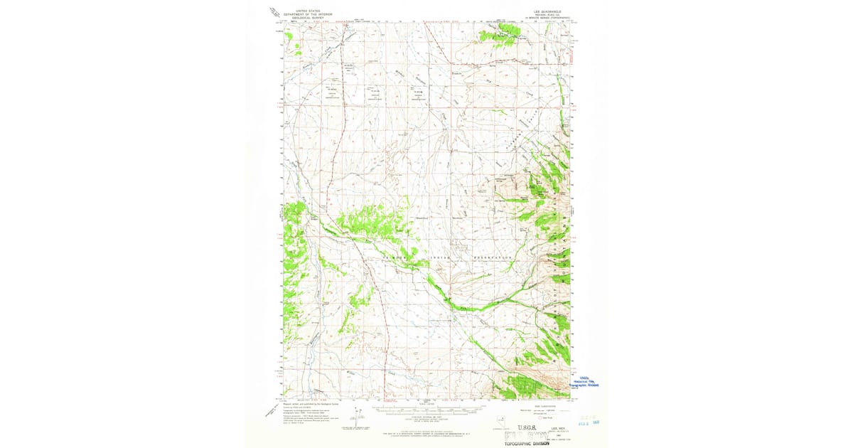 1962 Map of Lee, Elko County, NV — High-Res | Pastmaps