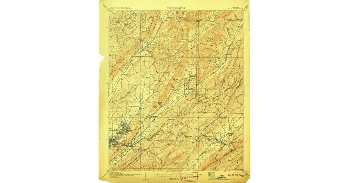 1907 Map of Leeds, AL — High-Res | Pastmaps