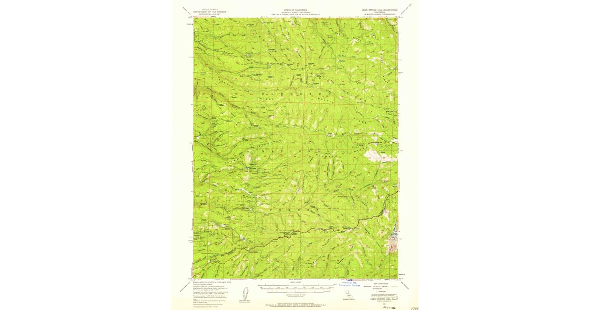 1951 Map of Leek Spring Hill, El Dorado County, CA — High-Res | Pastmaps