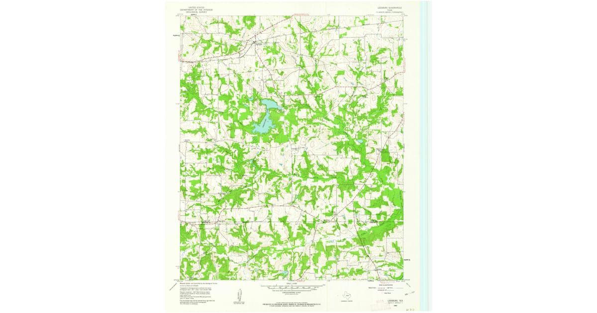 1960 Map of Leesburg, Camp County, TX — High-Res | Pastmaps