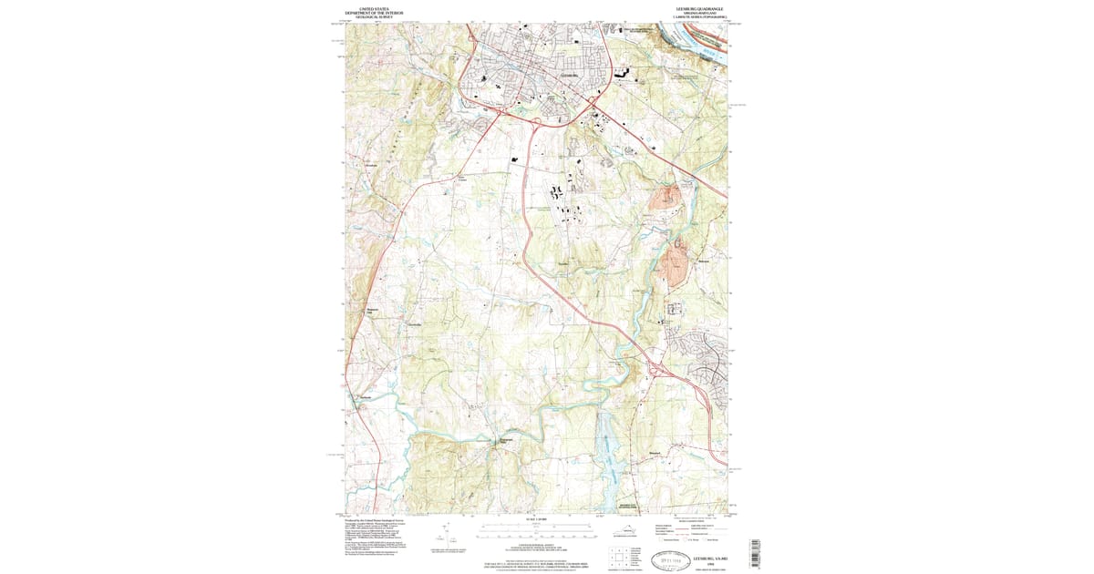 1994 Map of Leesburg, VA — High-Res | Pastmaps