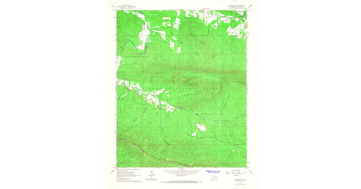 1966 Map of Leflore SE, Le Flore County, OK — High-Res | Pastmaps