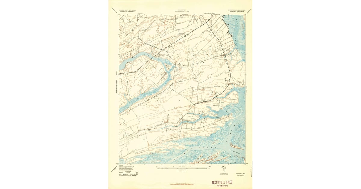 1943 Map of Legareville, Charleston County, SC — High-Res | Pastmaps