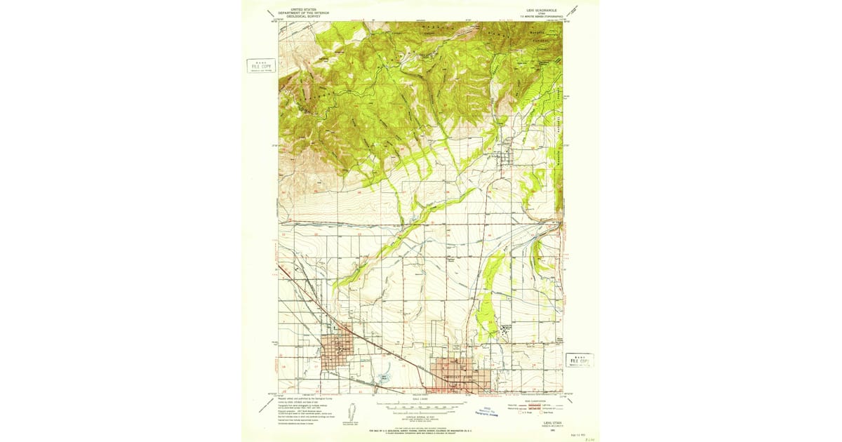 1951 Map of Lehi, UT — High-Res | Pastmaps
