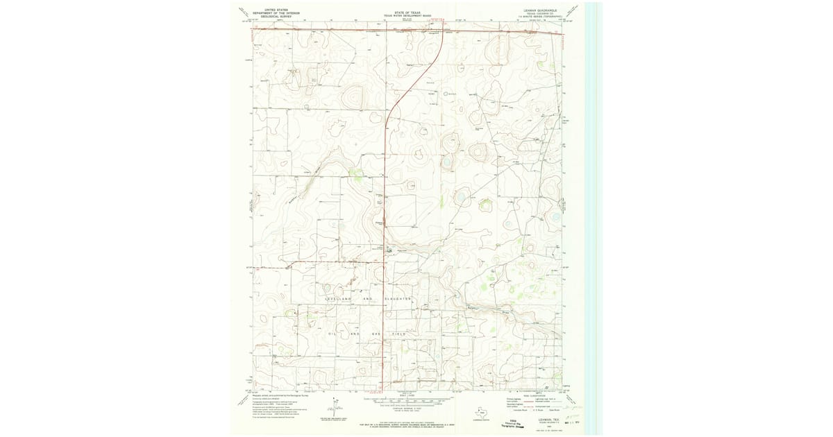 1969 Map of Lehman, Cochran County, TX — High-Res | Pastmaps
