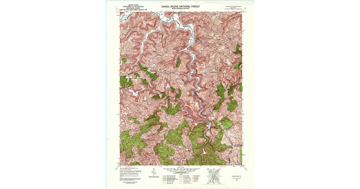1952 Map of Leighton, Jackson County, KY — High-Res | Pastmaps