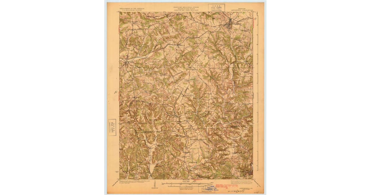 1925 Map of Leitchfield, KY — High-Res | Pastmaps