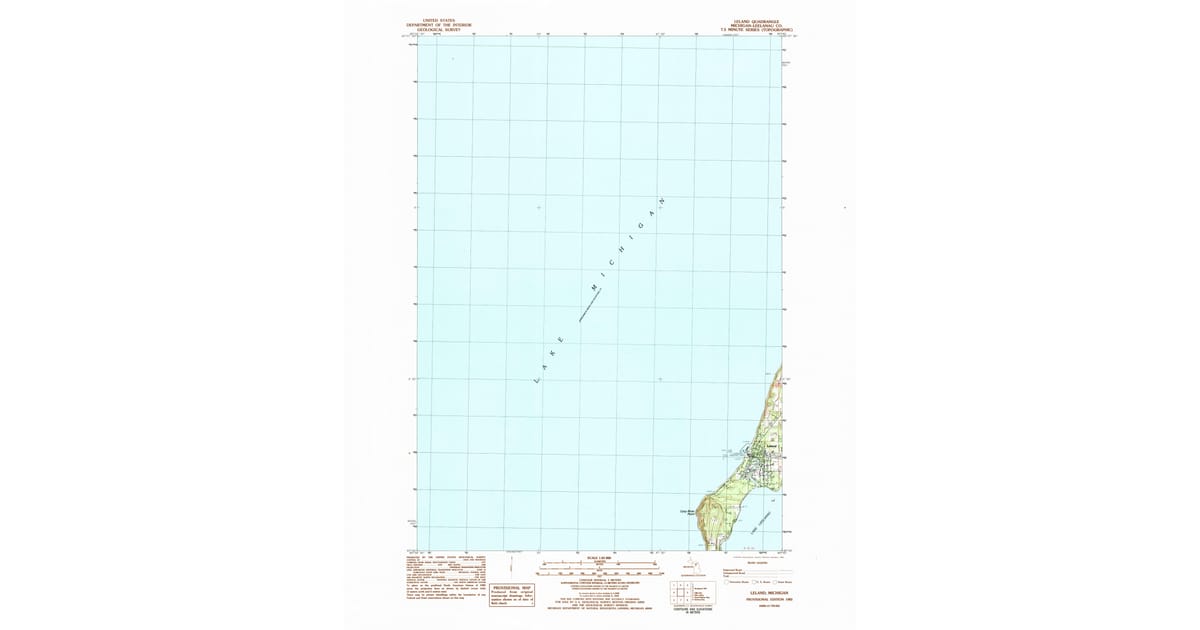 1983 Map of Leland, MI — High-Res | Pastmaps