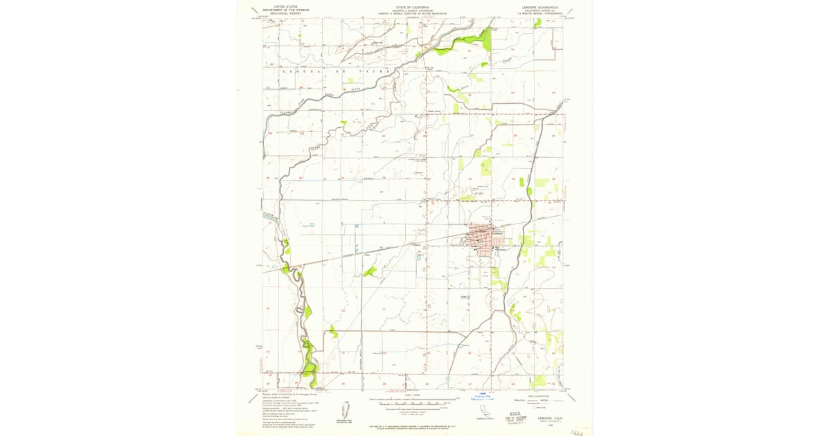 1954 Map of Lemoore, CA — High-Res | Pastmaps