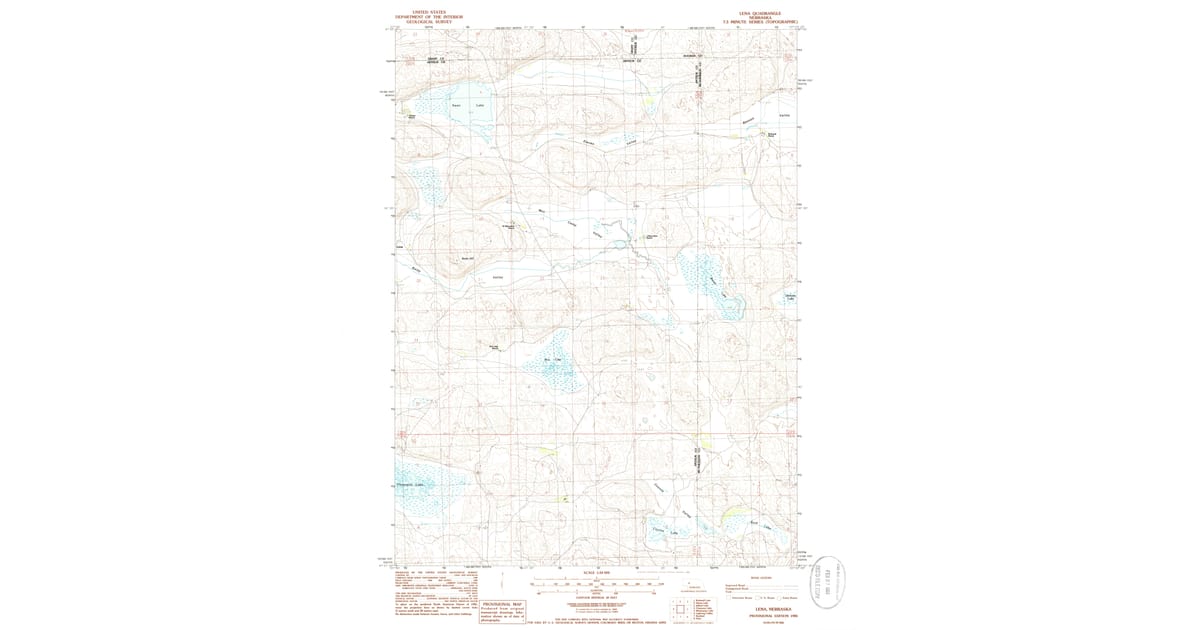 1985 Map of Lena, Arthur County, NE — High-Res | Pastmaps