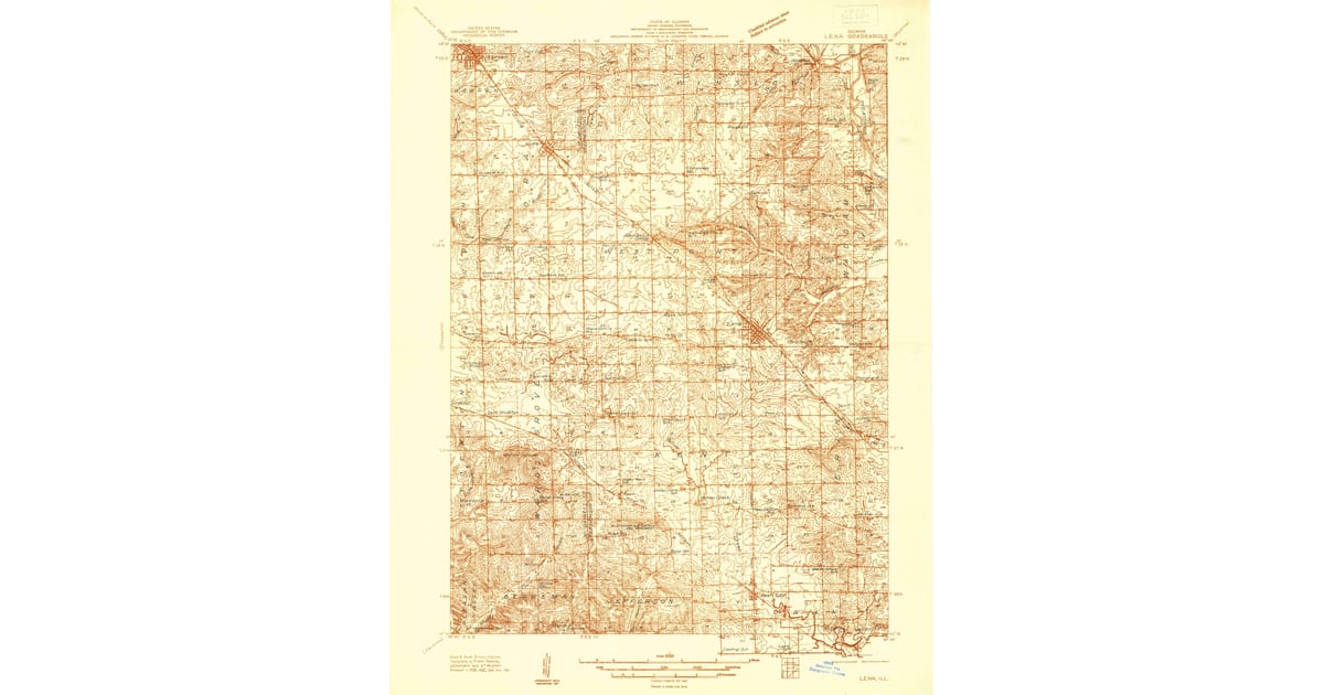 1937 Map of Lena, IL — High-Res | Pastmaps